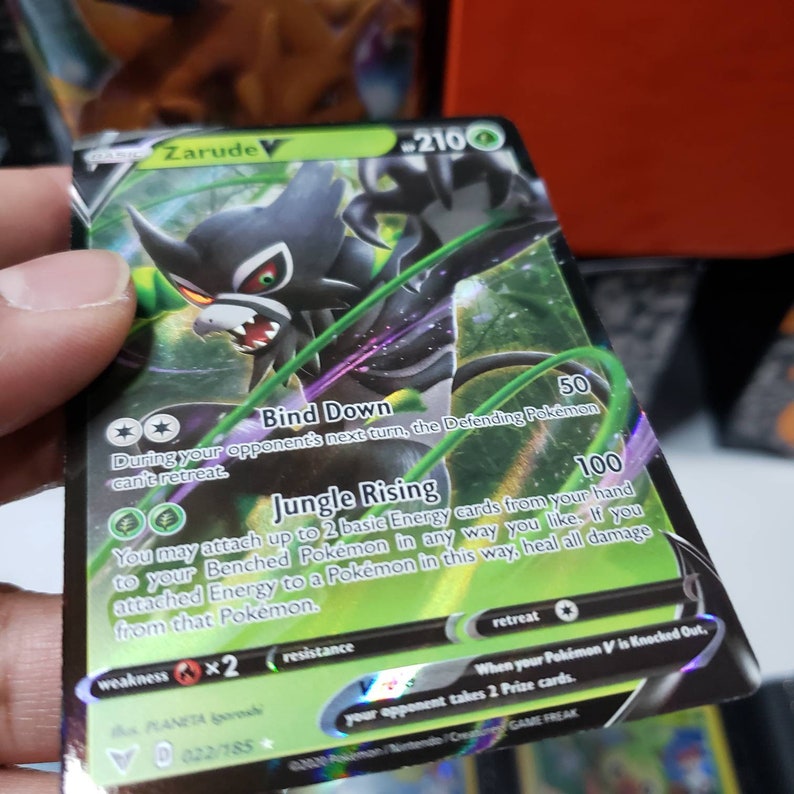 Zarude V Ultra Rare Card 022/185 Vivid Voltage Pokemon Card | Etsy