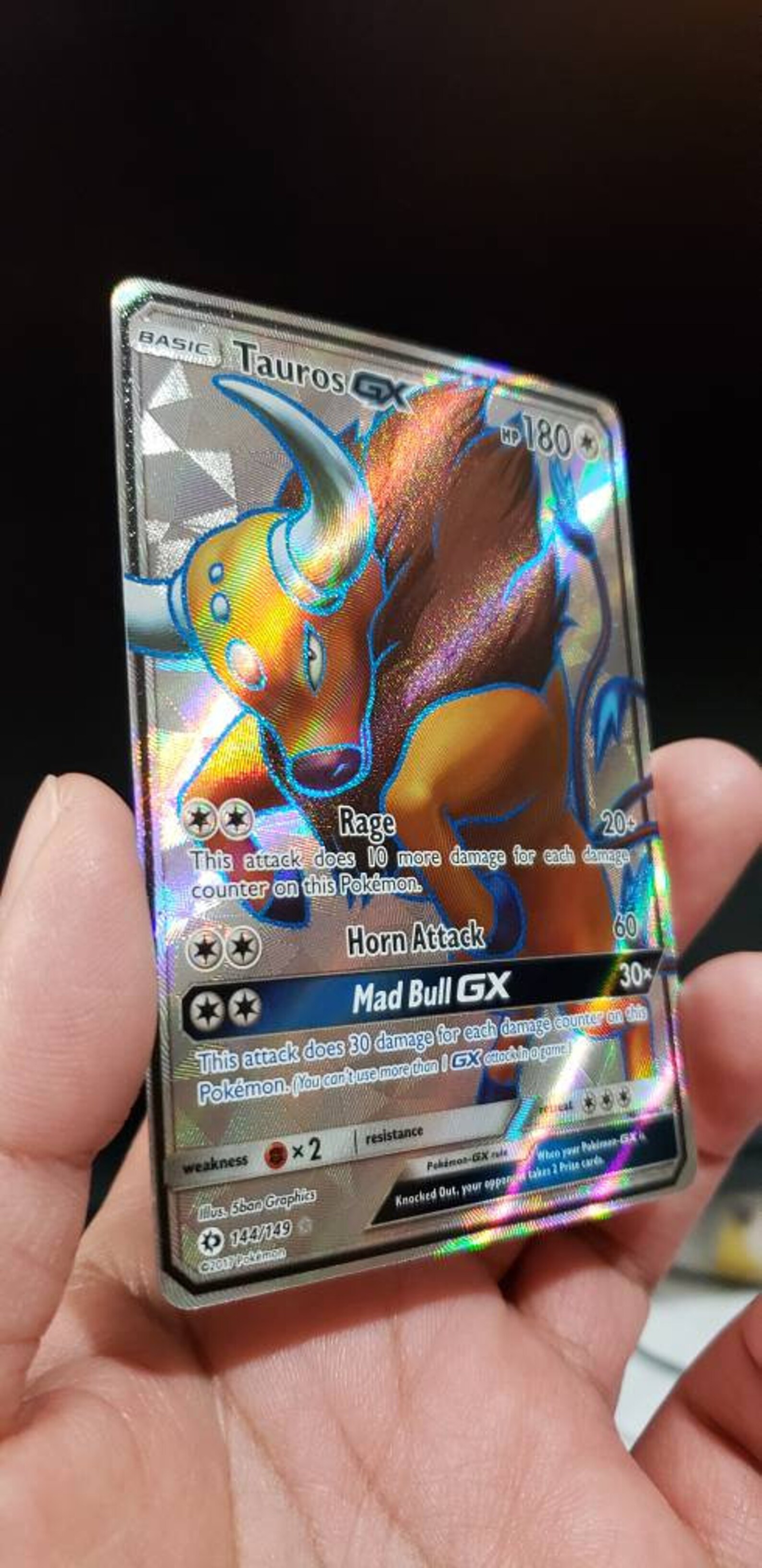 Pokemon Card Tauros GX Sun And Moon Full Art Holo Card 144 149 Etsy Pokemon Card Tauros GX Sun And Moon Full Art Holo Card 144 149 Etsy