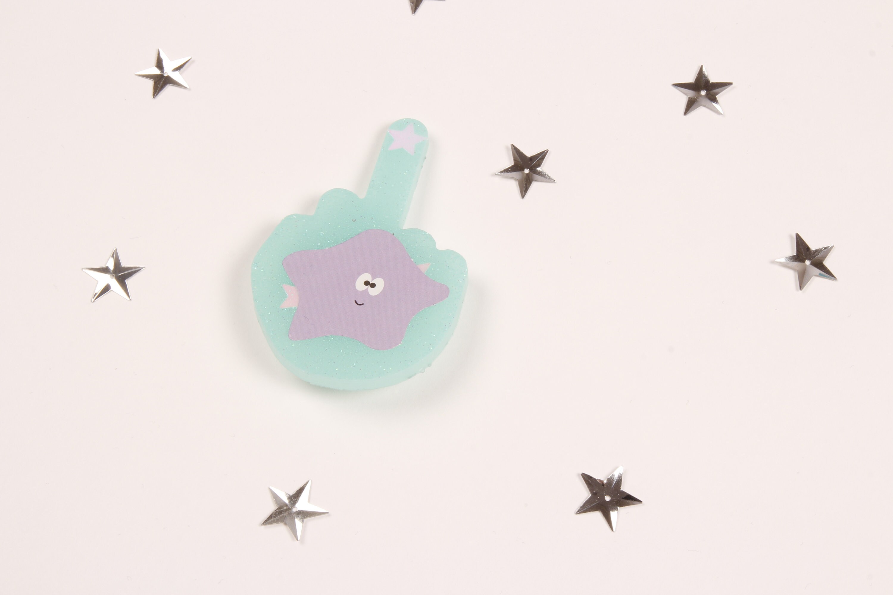 Starfish Blob Middle Finger Badge Pin Resin - Etsy