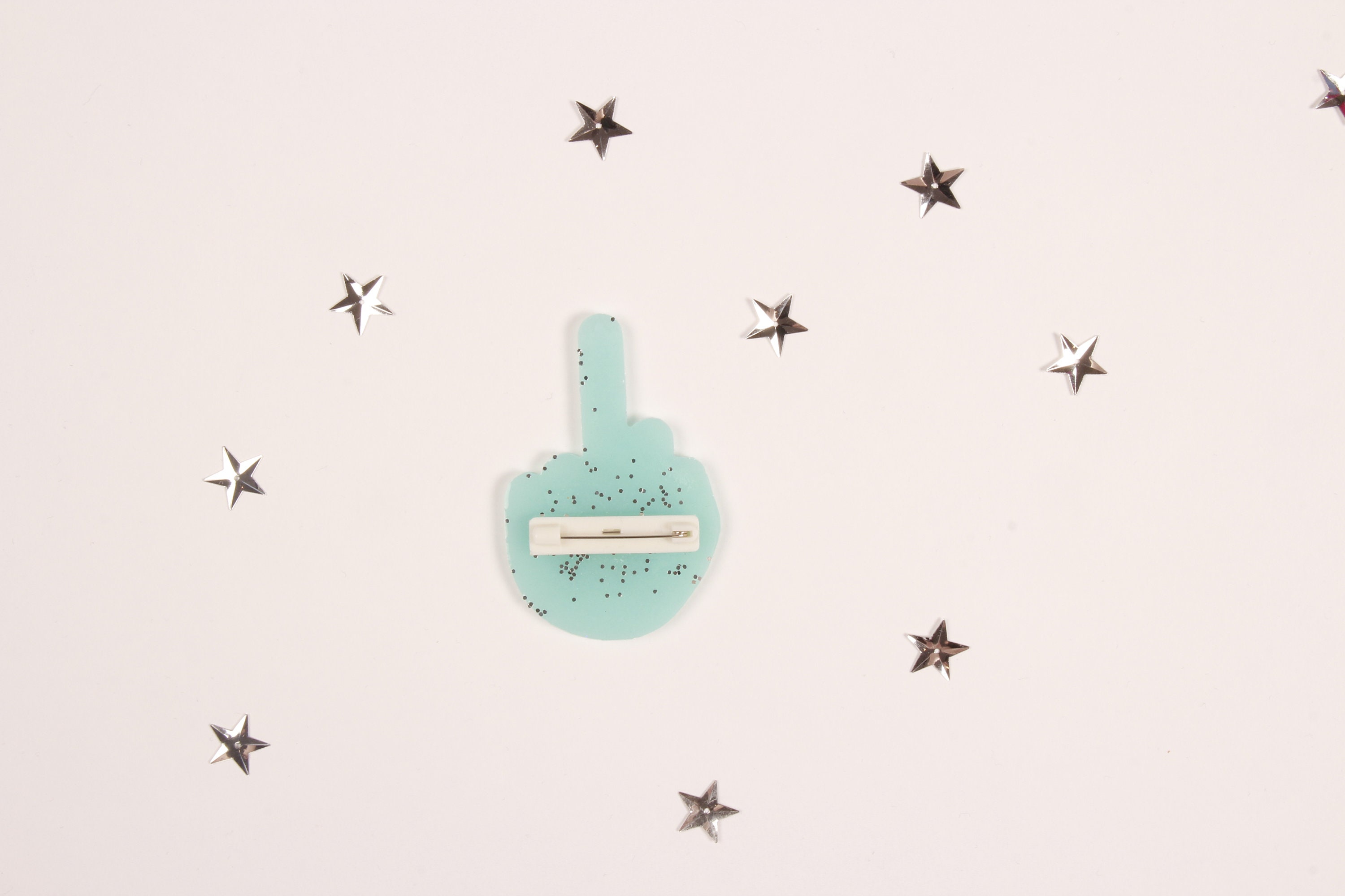 Starfish Blob Middle Finger Badge Pin Resin - Etsy