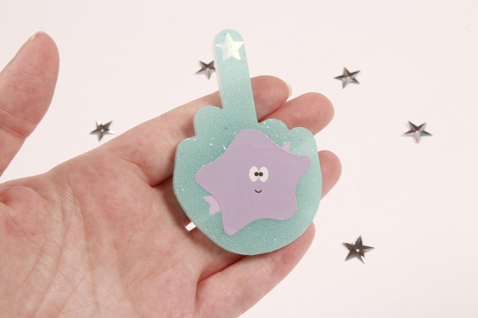 Starfish Blob Middle Finger Badge Pin Resin - Etsy