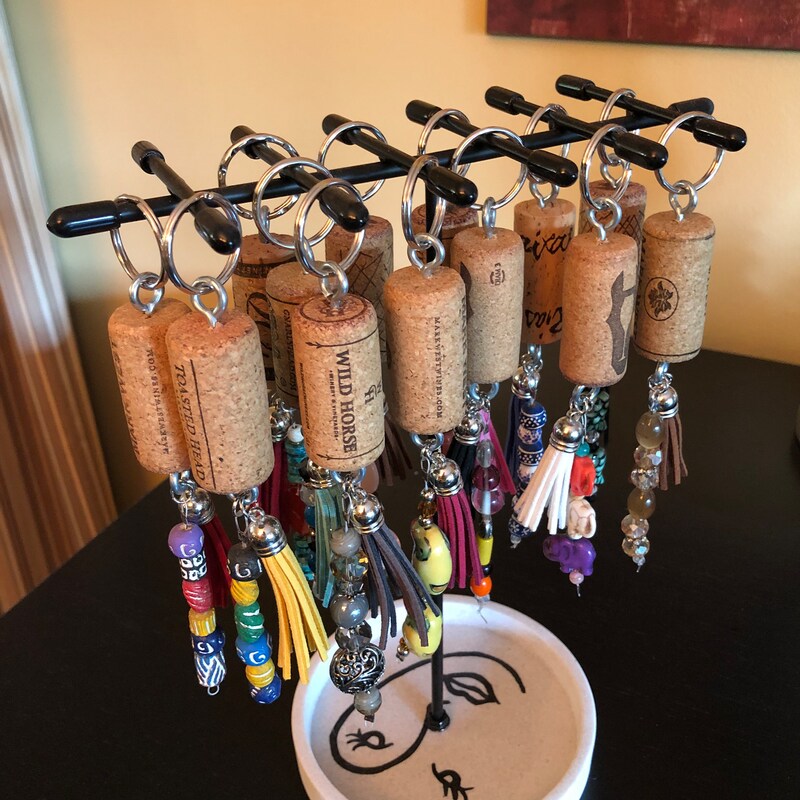Cork Key Chain - Etsy