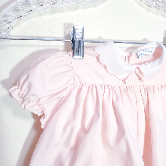 Vintage Cherubs Pink & White Floral Embroidered Baby … - Gem