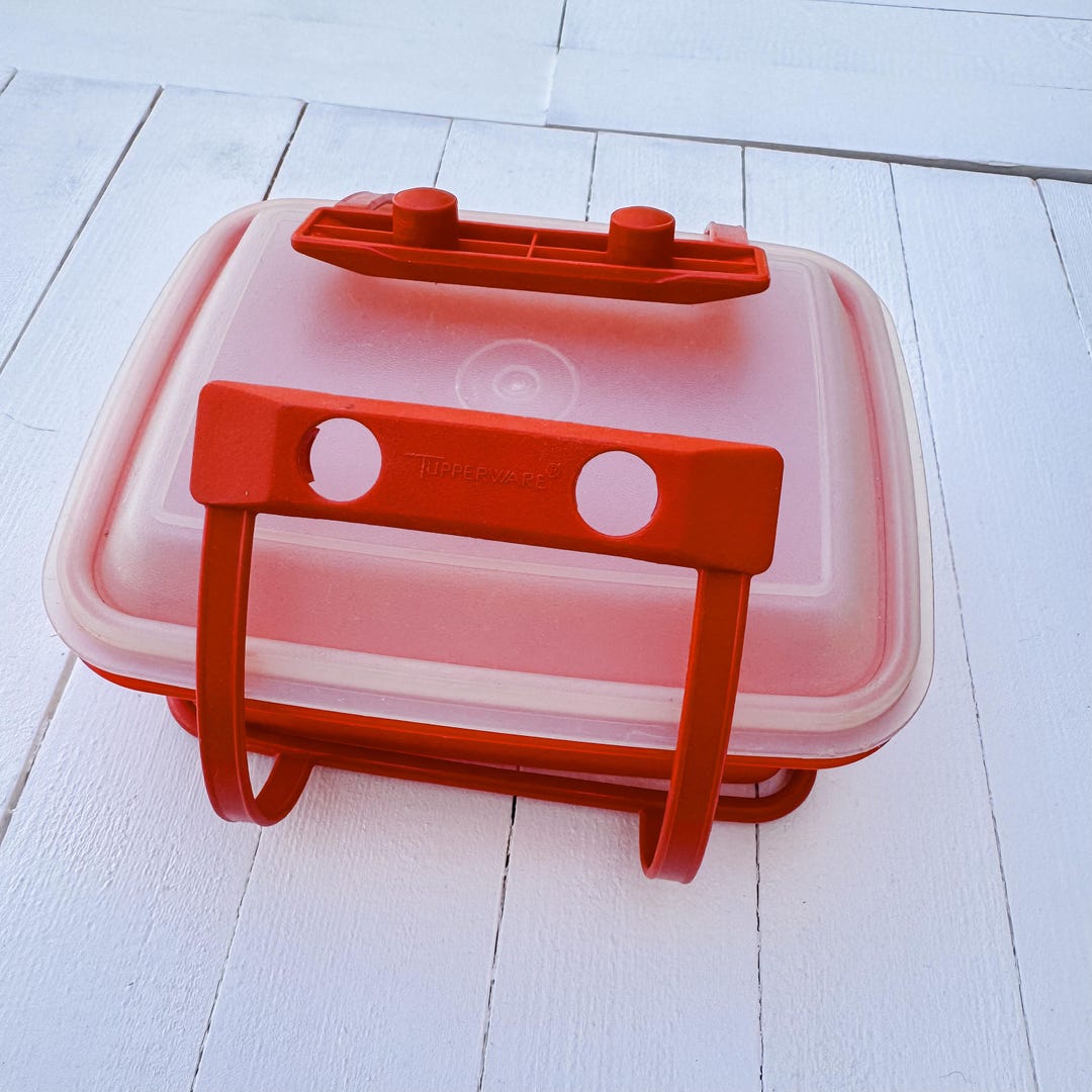 Vintage Tupperware Pack 'N Carry Lunch Box Container | Single Handle ...