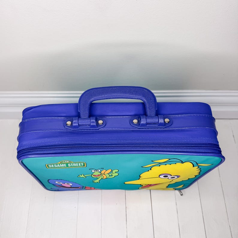 Vintage 90s Sesame Street Suitcase Luggage | Vtg 1990s Canvas Kid's ...