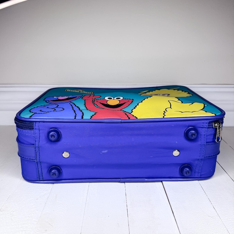 Vintage 90s Sesame Street Suitcase Luggage | Vtg 1990s Canvas Kid's ...