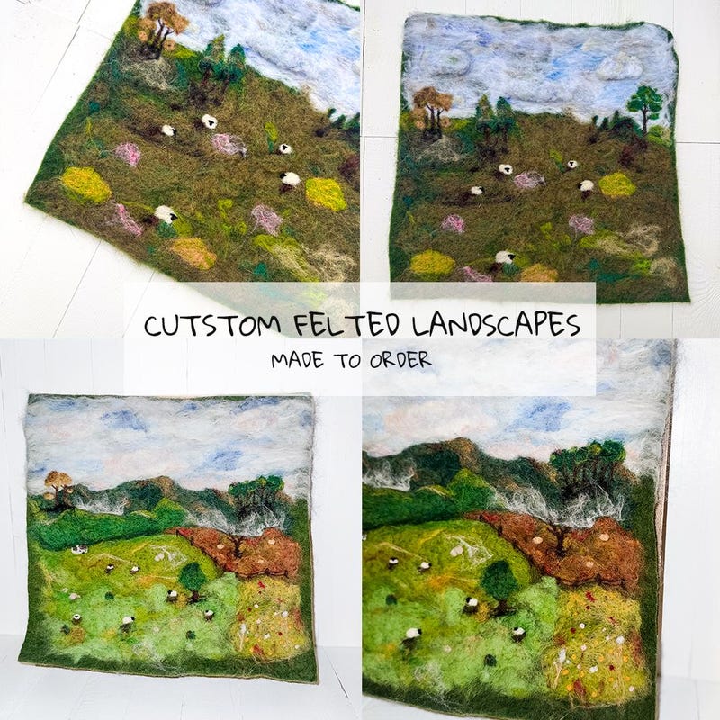 Felt Landscape - Etsy