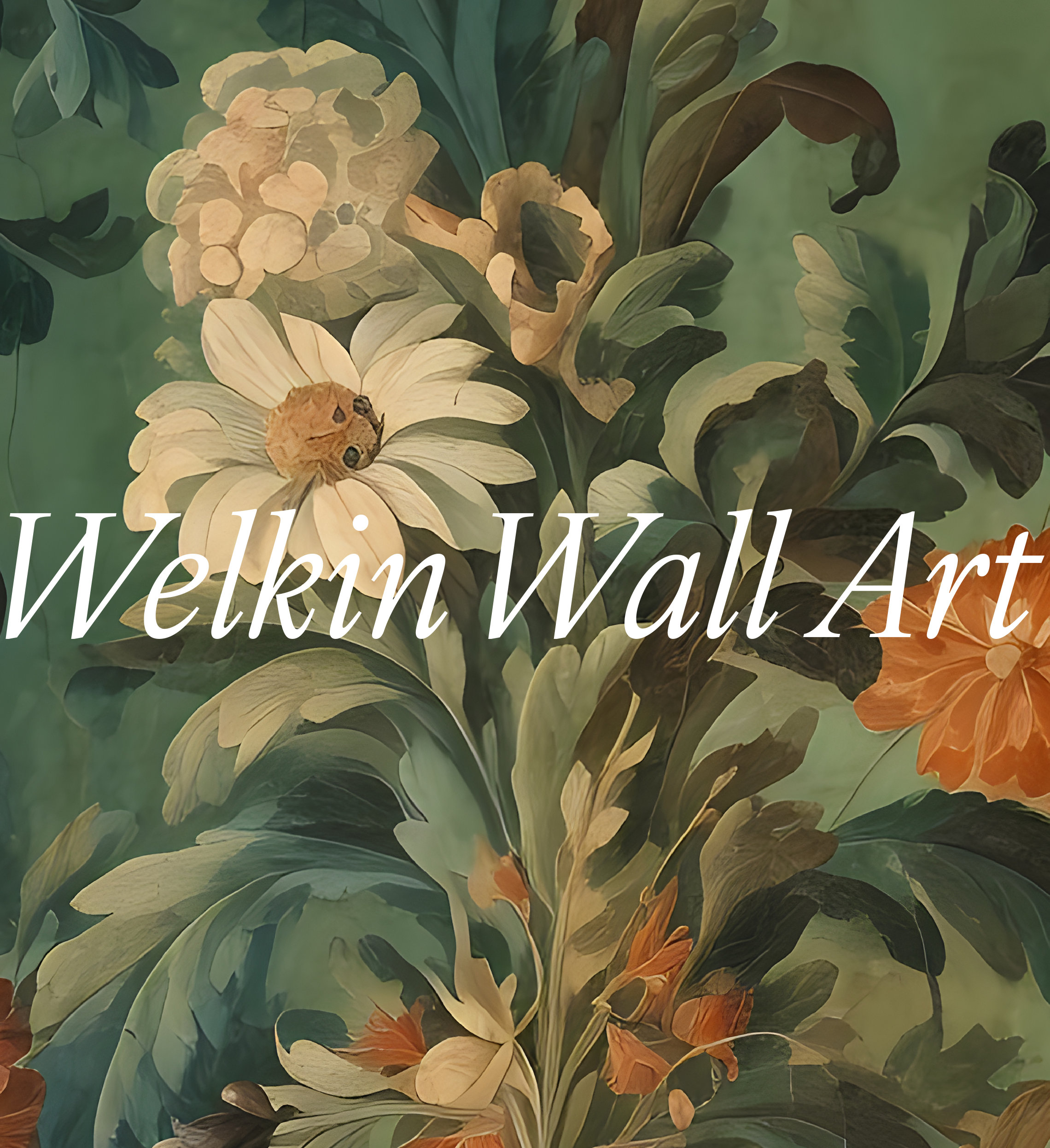 Green Tapestry Rug Pattern Vintage Textile Art DIGITAL PRINTABLE Wall ...