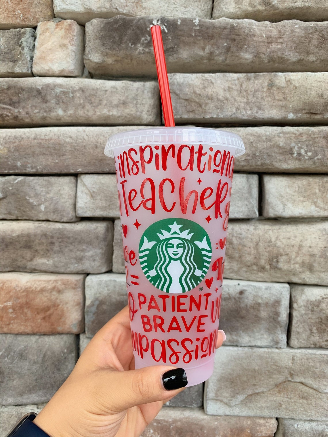 Teacher Starbucks Cold Cup Teacher Iced Coffee Cup Gift for - Etsy
