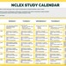 Nclex Study Calendar Template - Etsy Canada
