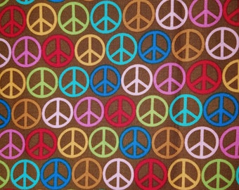 Peace Sign Fabric by the Yard - Etsy