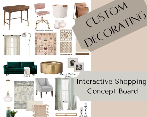 Custom Interior Decorating Mood Board/ Concept Board | Etsy