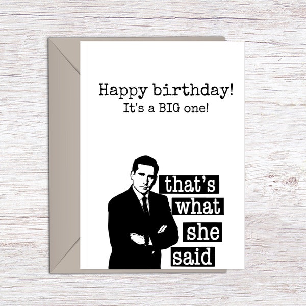 Funny Birthday Card the Office Printable - Etsy