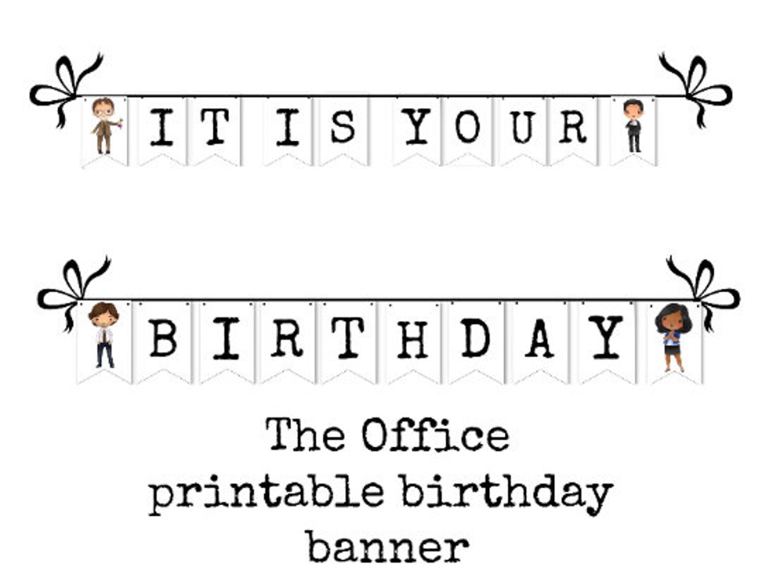 The Office Printable Birthday Banner the Office Themed - Etsy