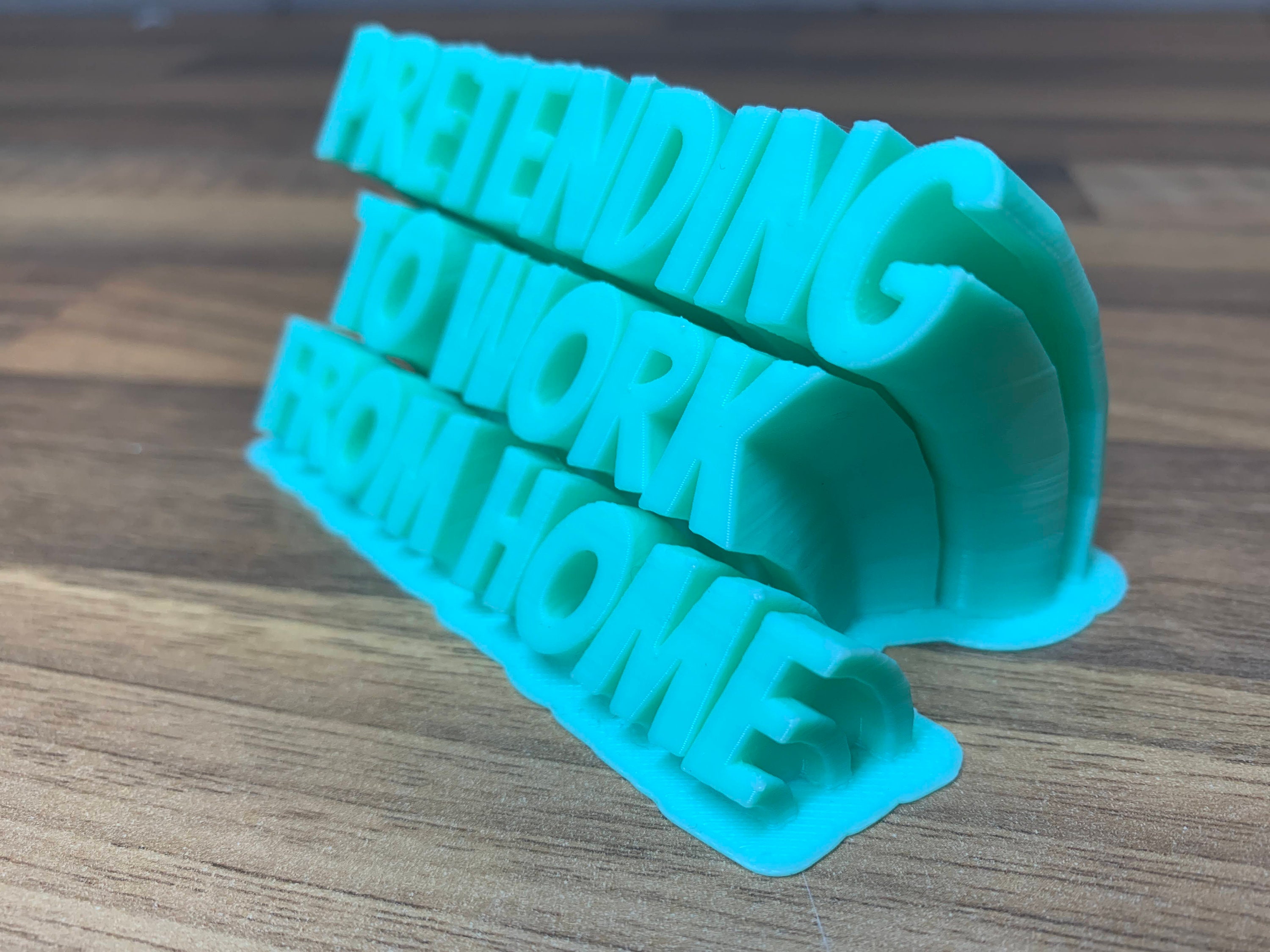 Personalised Desk Plaque 3D Printed | Custom Wording | Office Accessory ...