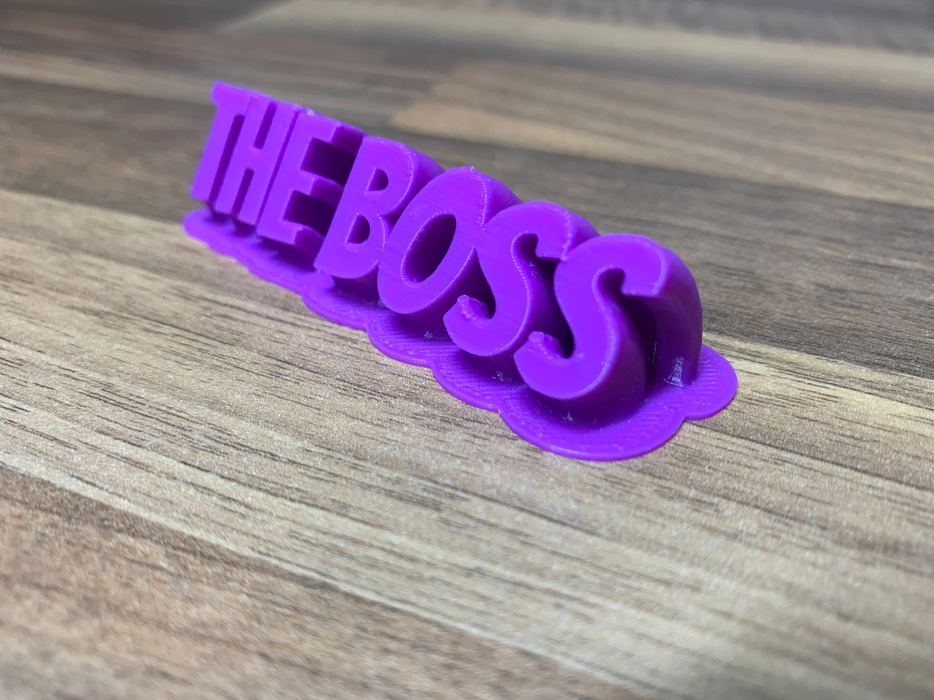 Personalised Desk Plaque 3D Printed | Custom Wording | Office Accessory ...