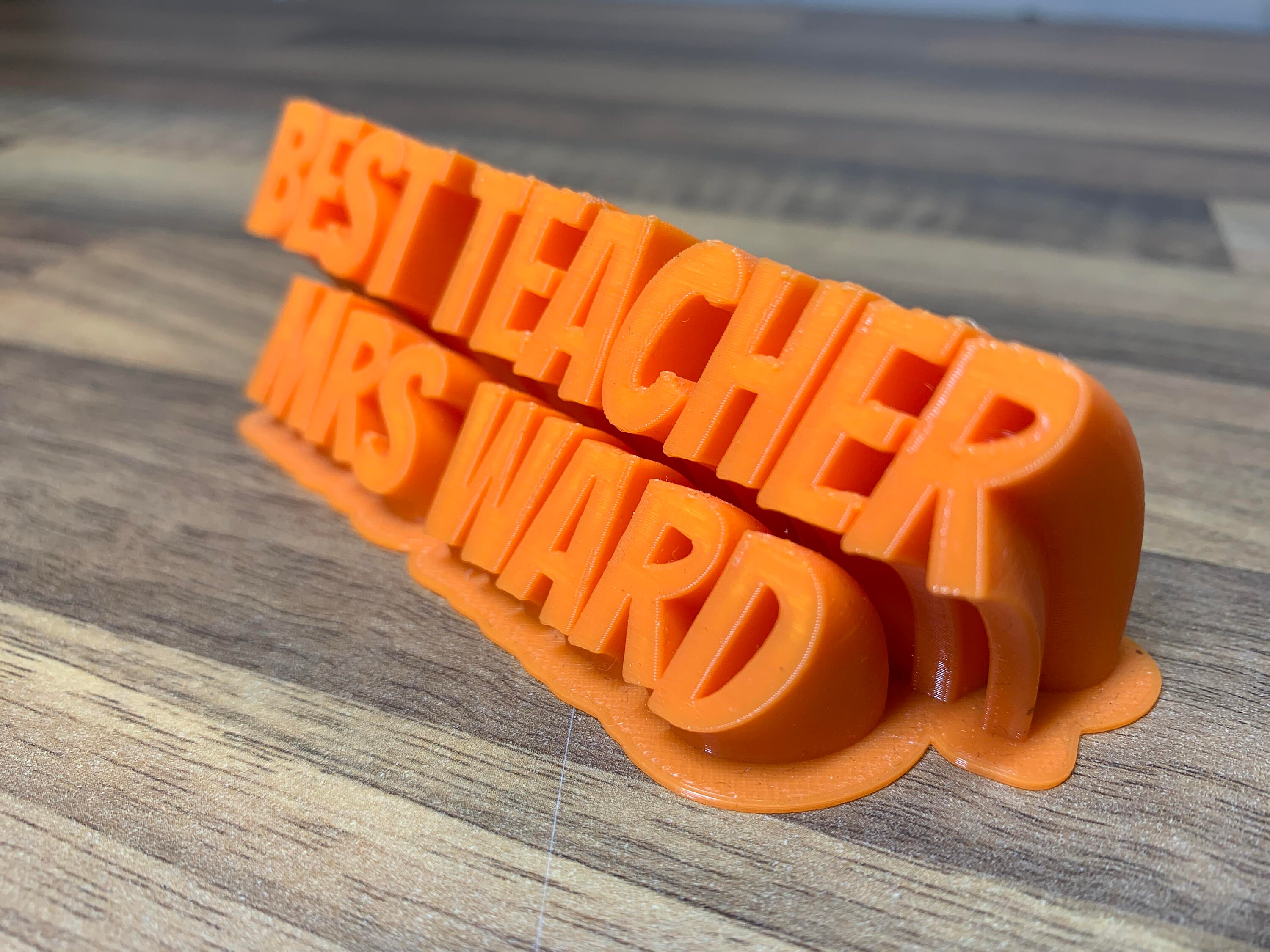 Personalised Desk Plaque 3D Printed | Custom Wording | Office Accessory ...
