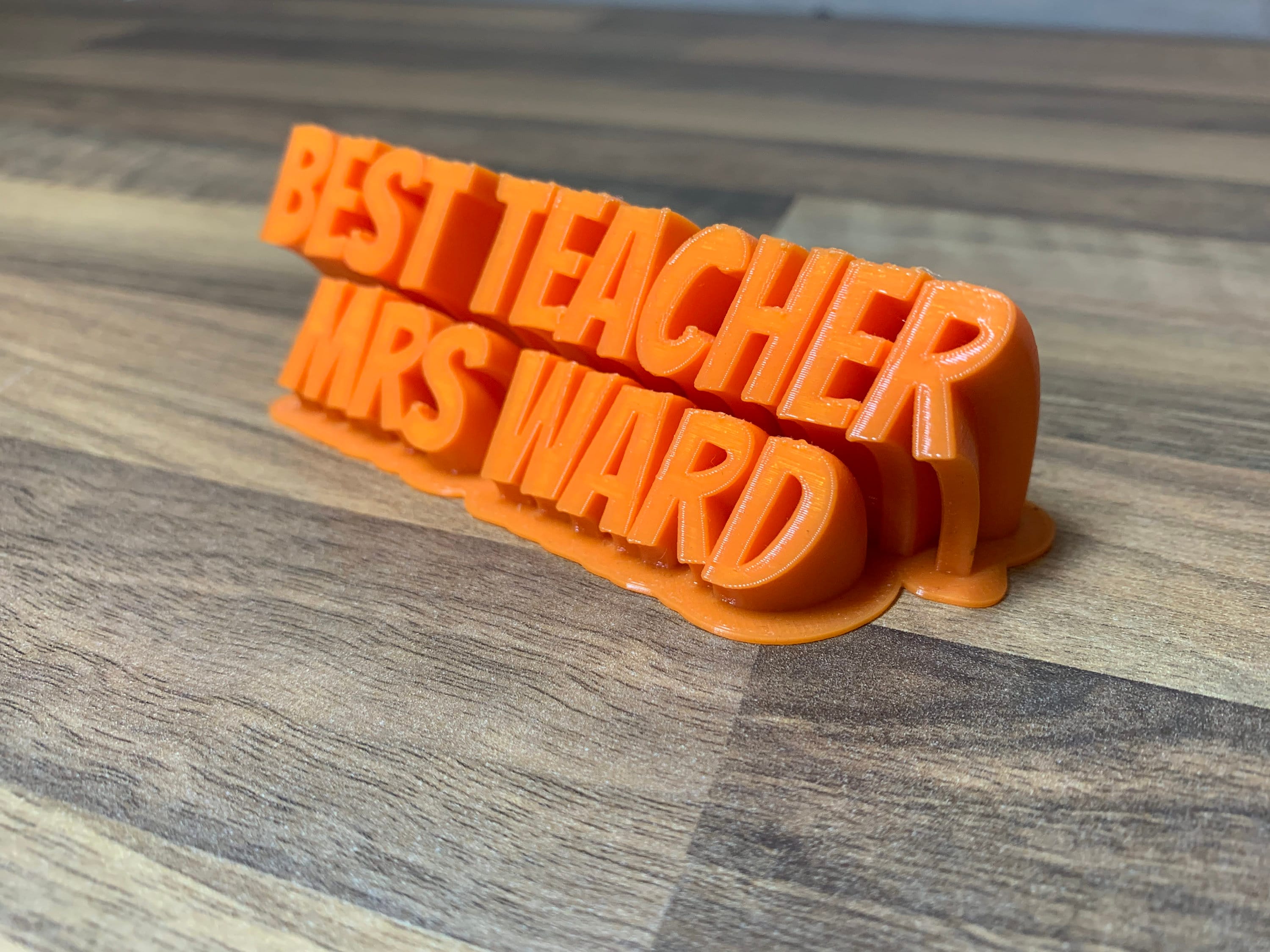 Personalised Desk Plaque 3D Printed | Custom Wording | Office Accessory ...