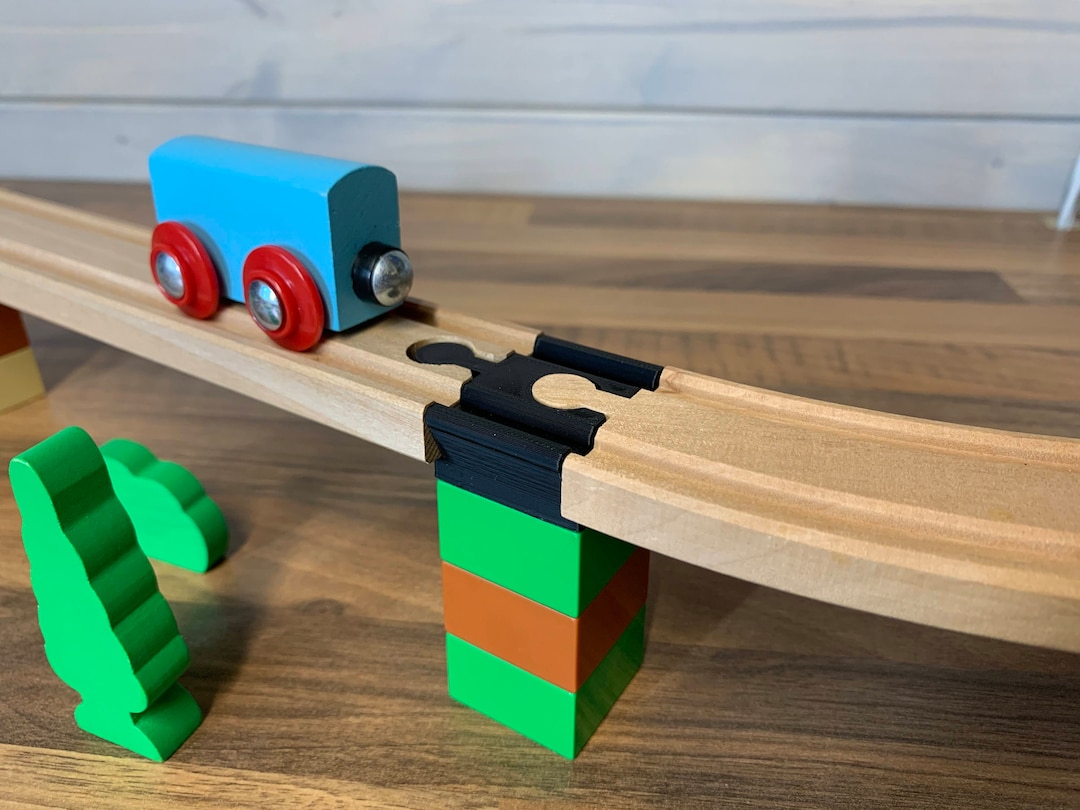 Set of 5x Track Adapters for Duplo Blocks to Wooden Train Track ...