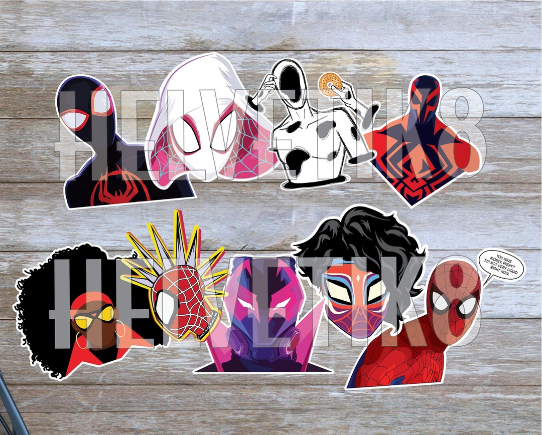 Spiderman: Across the Spider-verse Character Stickers - Etsy UK