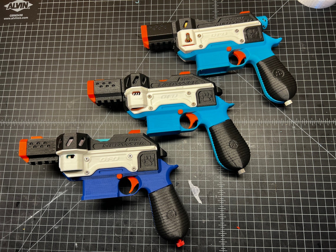 Meowser 3d Printed Fully Automatic Flycore Nerf Blaster .STL - Etsy