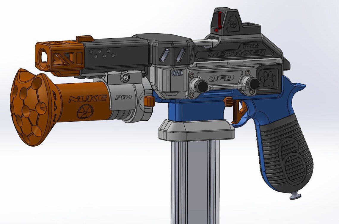 Pico Booper 3d Printed Pistol Mounted Nerf Grenade Launcher - Etsy Canada