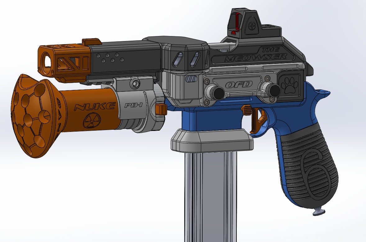 Pico Booper 3d Printed Pistol Mounted Nerf Grenade Launcher - Etsy Ireland