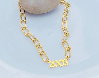 Birth Date Necklace - Etsy