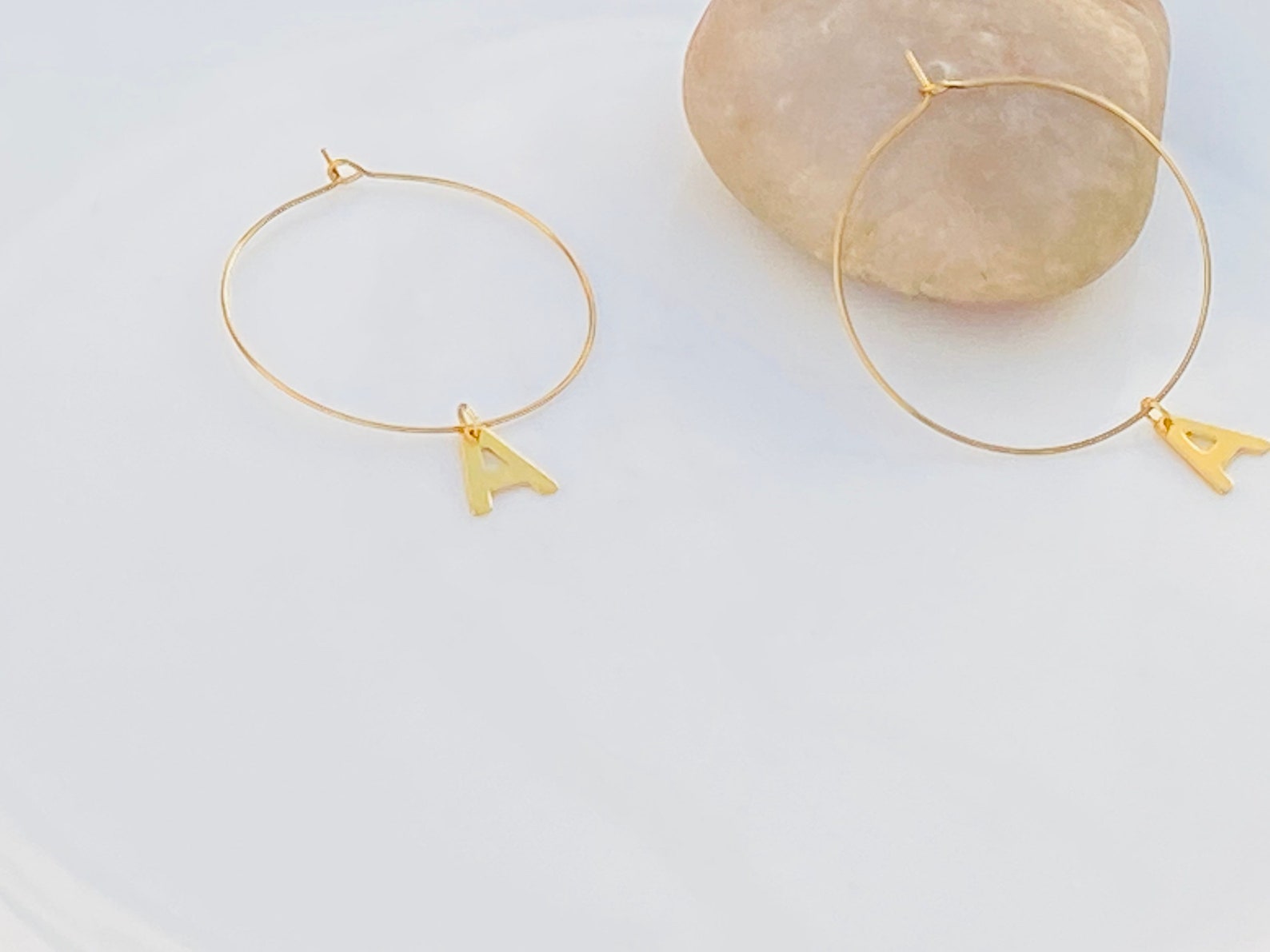 Women Letter Alphabet Hoop Earrings Personalized Name Letter | Etsy