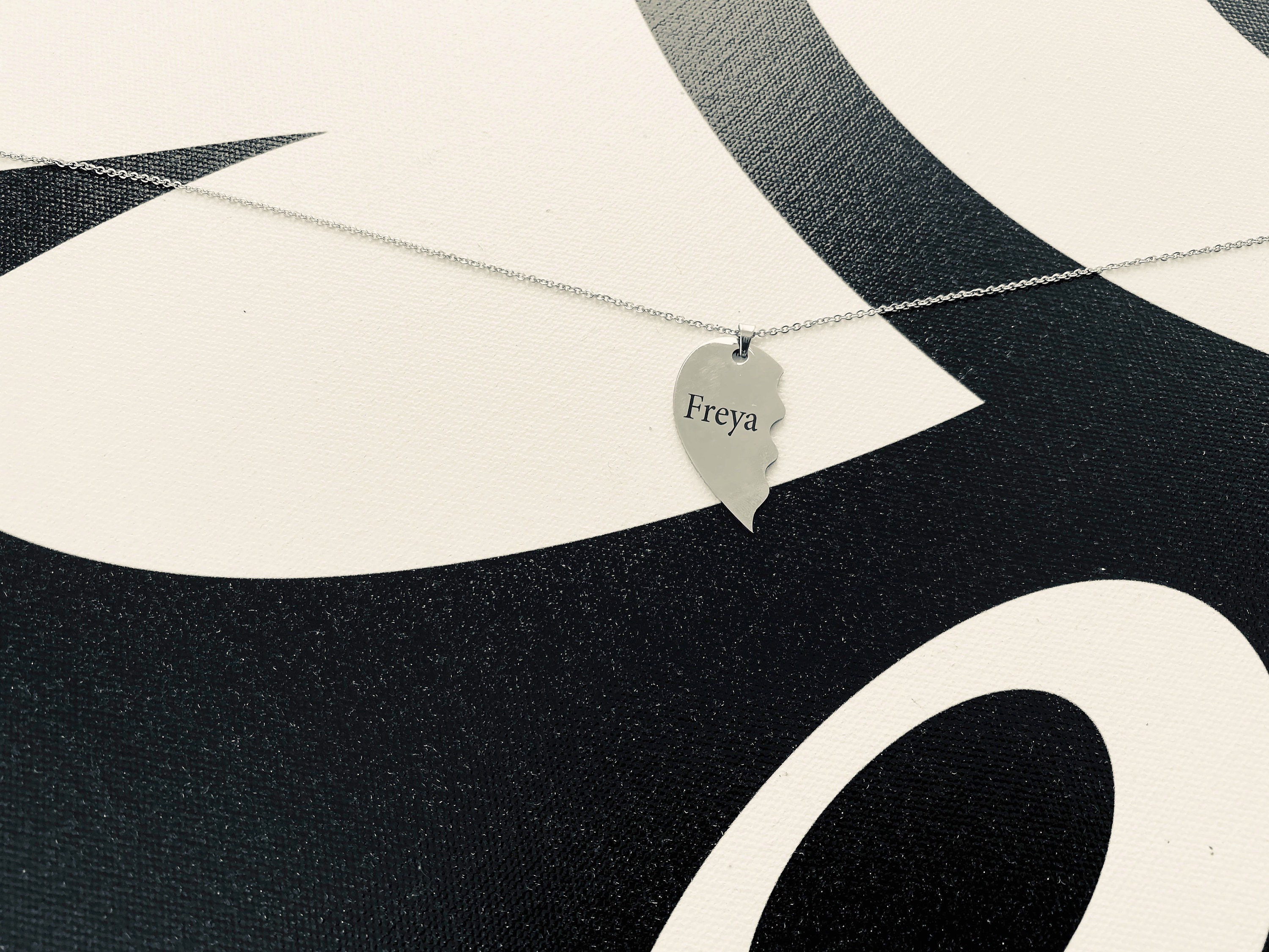 Split Heart Necklace Personalized Necklace Gift Sisters | Etsy