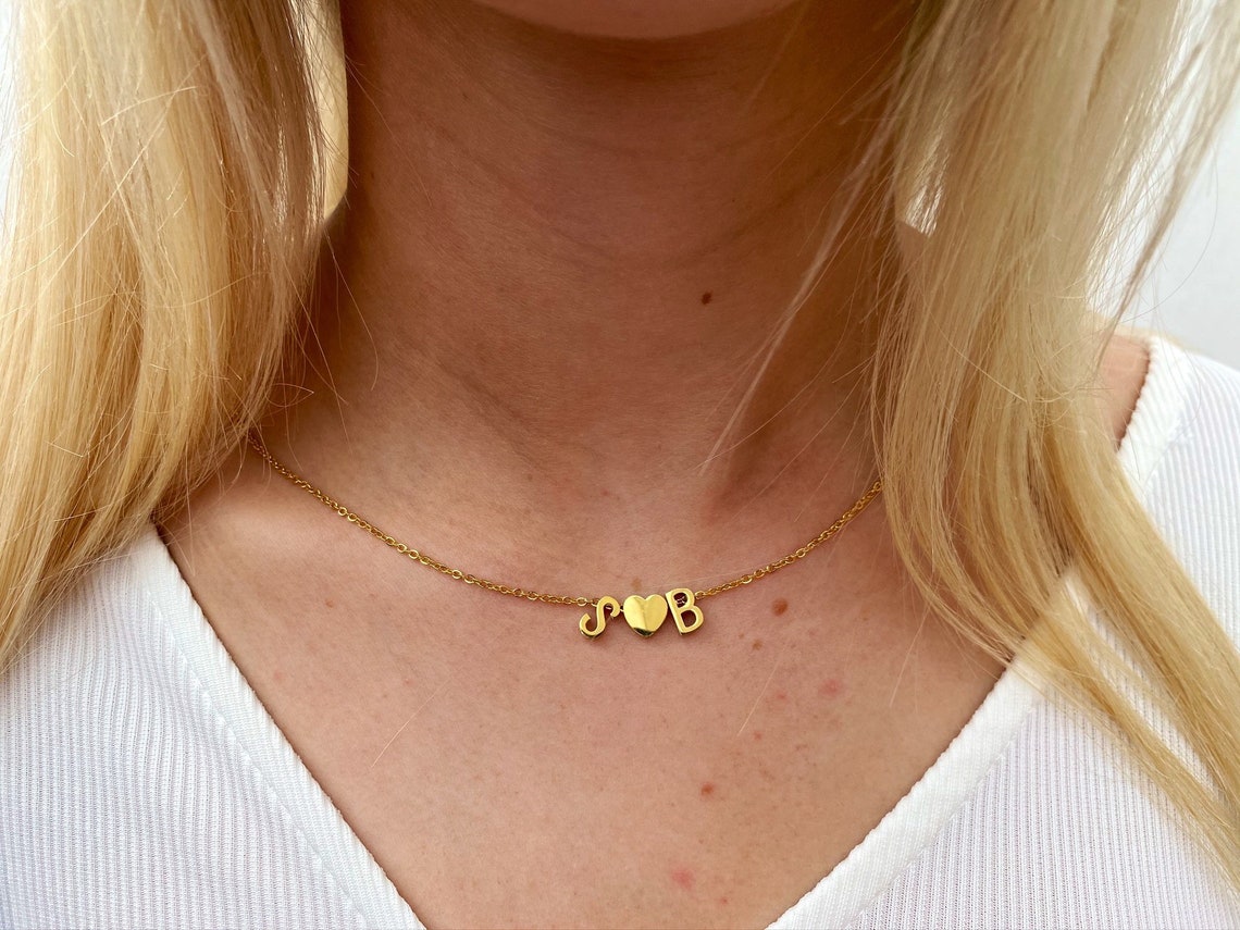 Initial Name Necklace Personalized Necklace Letter Necklace | Etsy UK