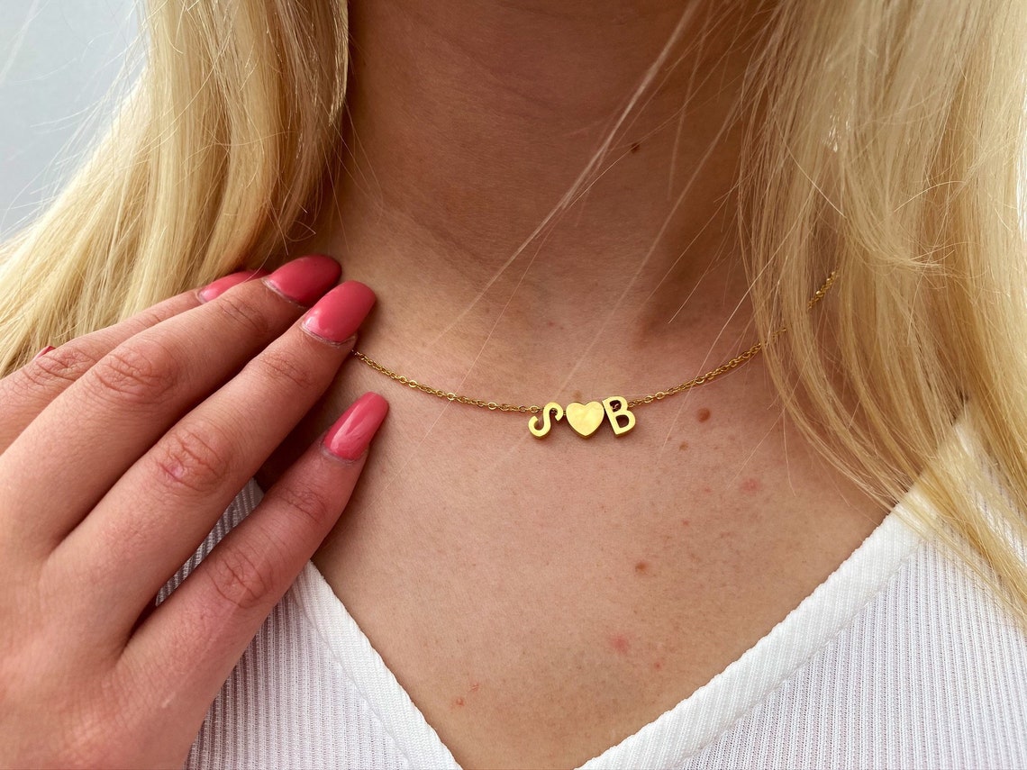 Initial Name Necklace Personalized Necklace Letter Necklace | Etsy UK