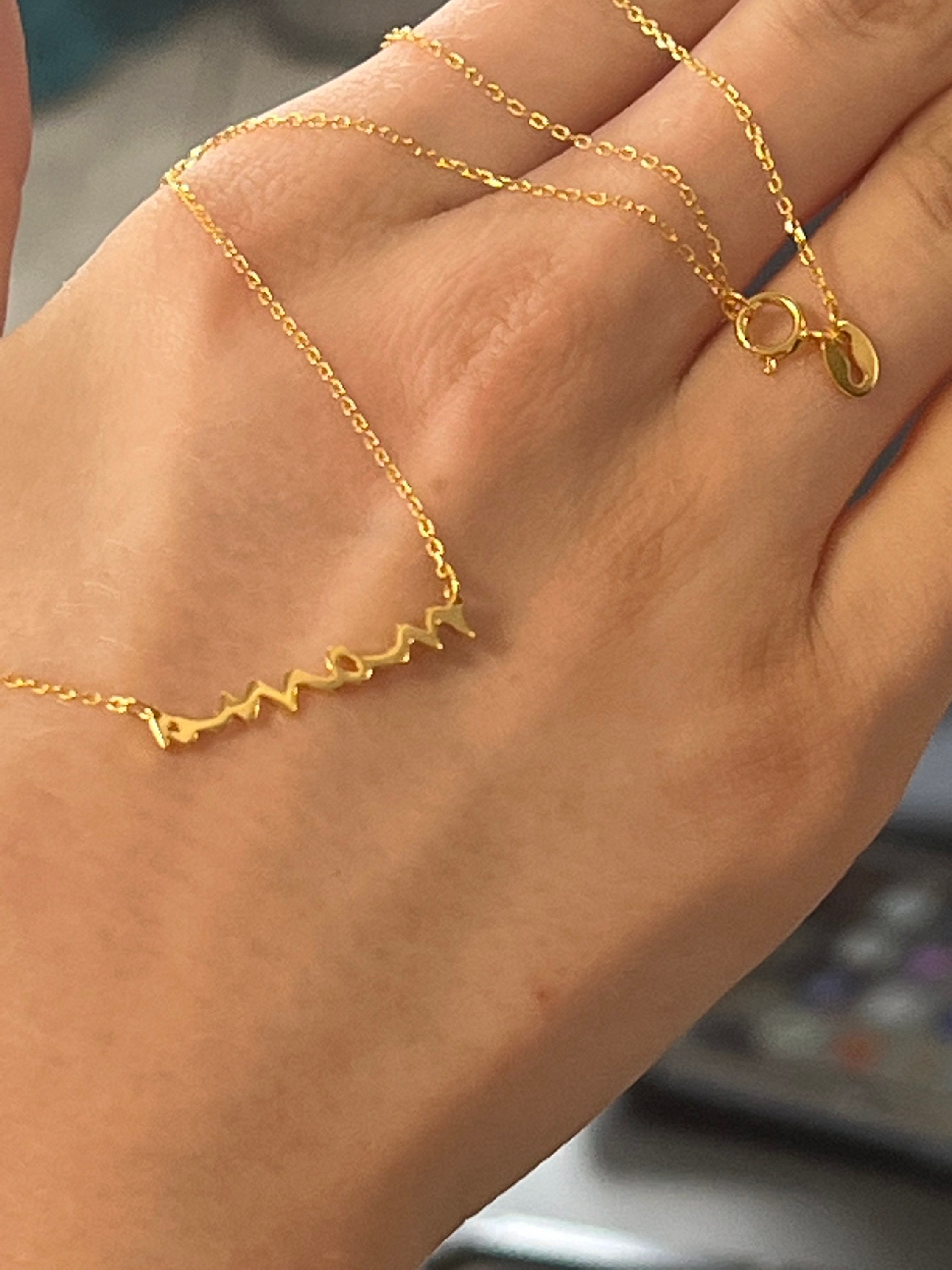 Sterling Silver Name Necklace Dainty Silver Chain Custom - Etsy UK