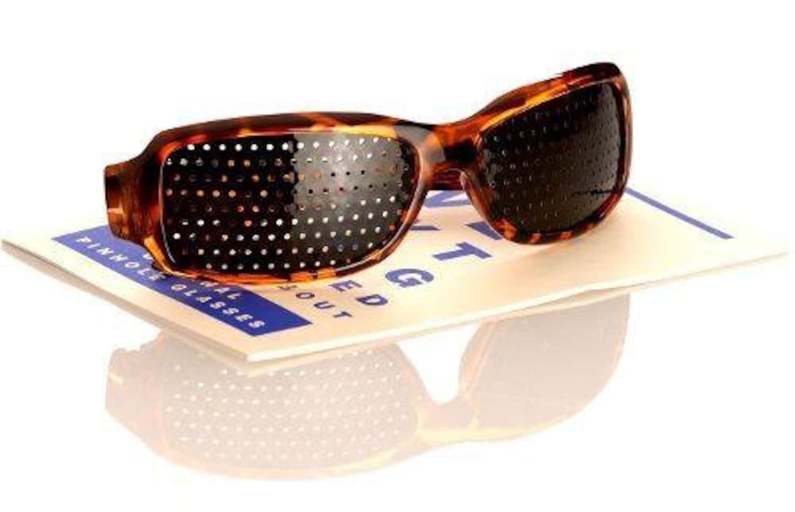 Optical-grade Pinhole Glasses "tortoiseshell" (one Size Fits All) Bates ...