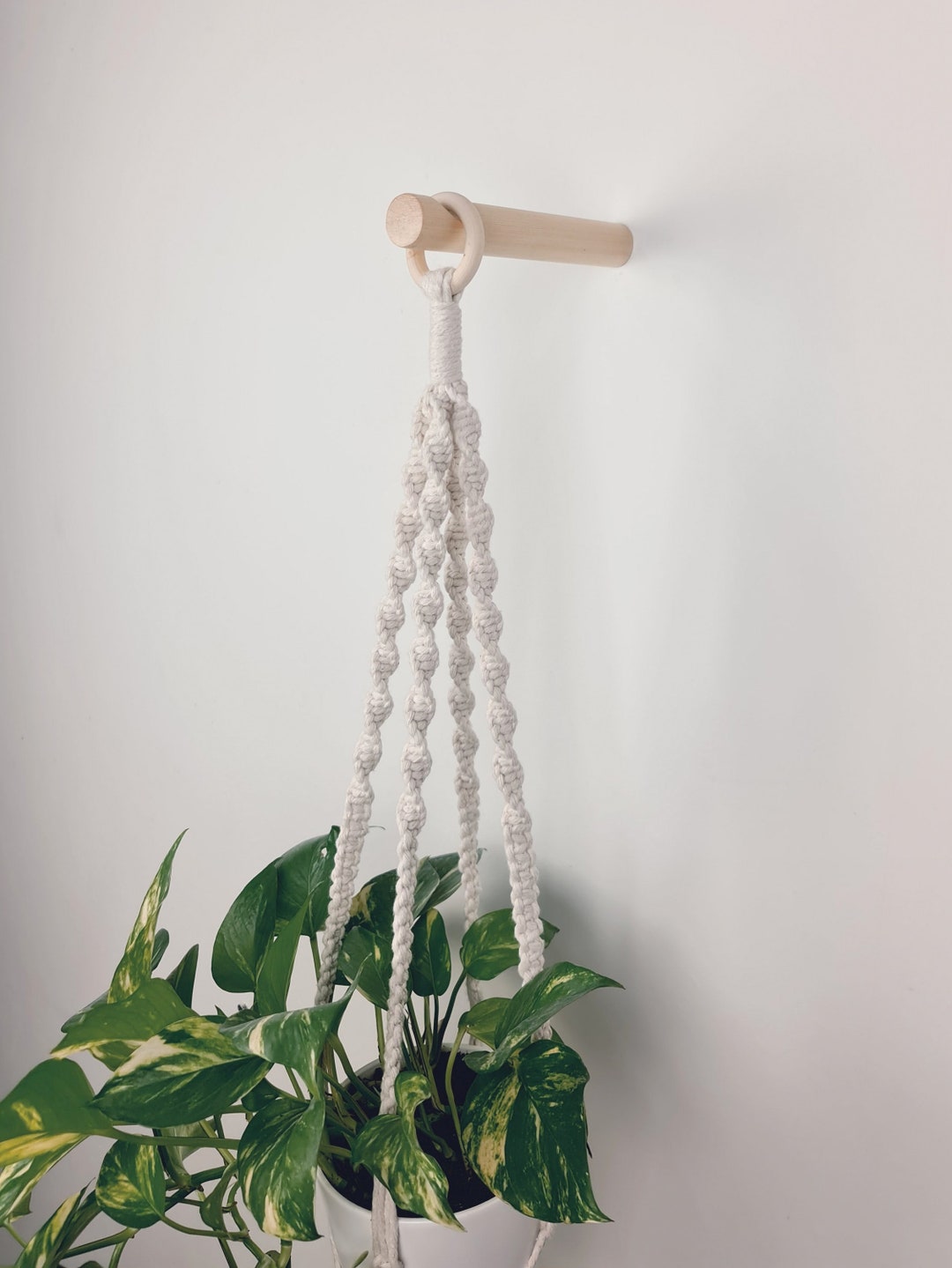 Natural Wooden Hook | | Dowel Hook L Plant Hanger and Clothes | Strong ...