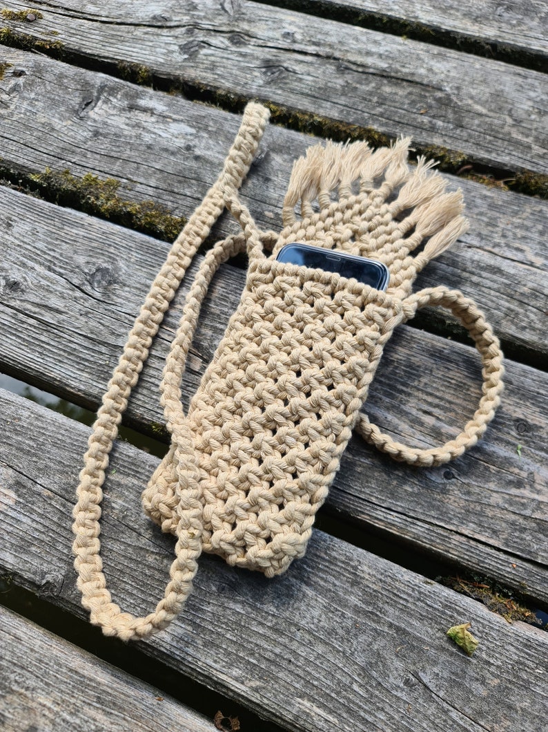 Macrame Phone Bag Crossbody Belt A Great Styling Accessory - Etsy