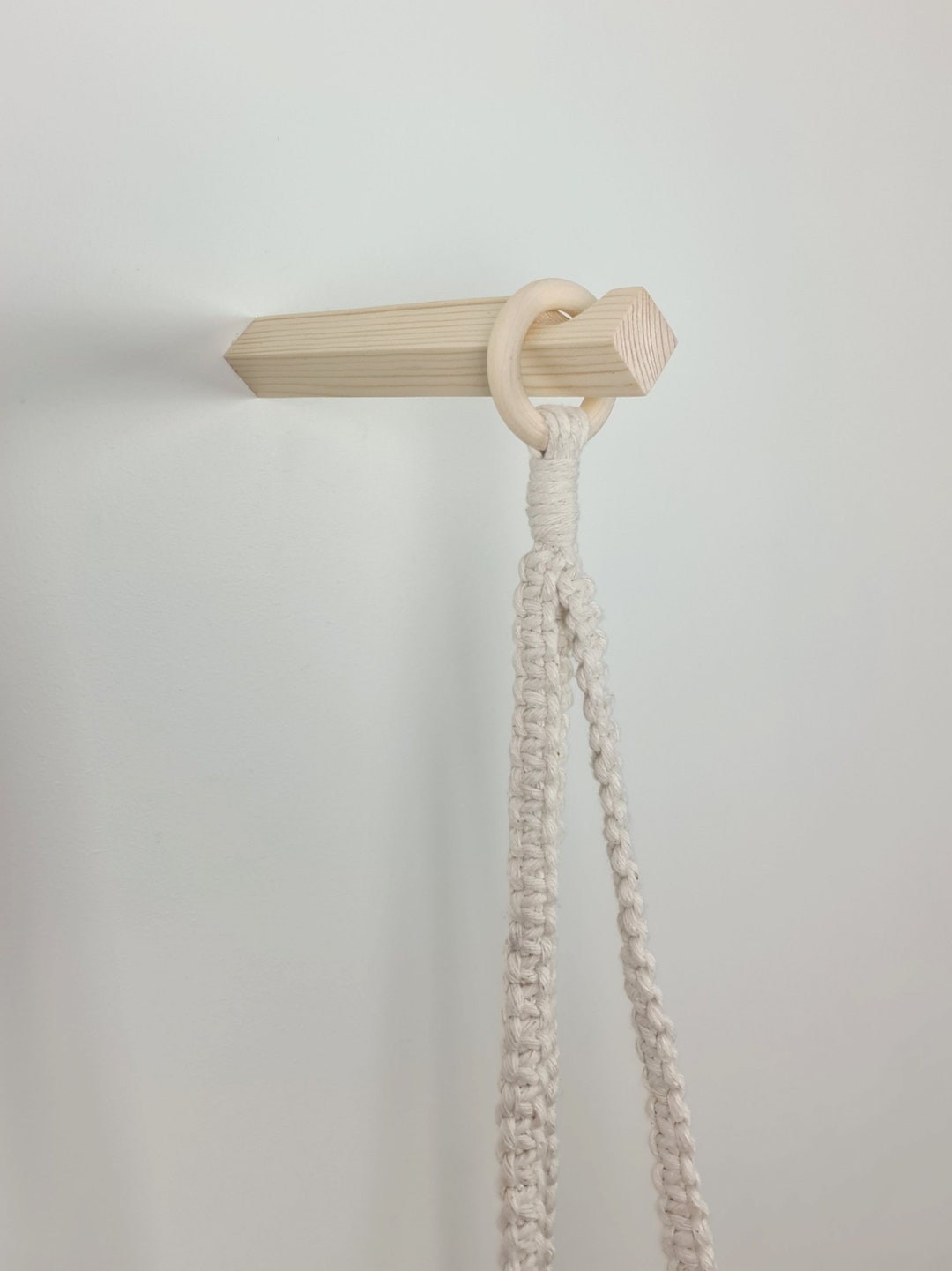Diamond Geometric Wooden Hooks | Wall Hooks | Macrame Plant Hanger ...