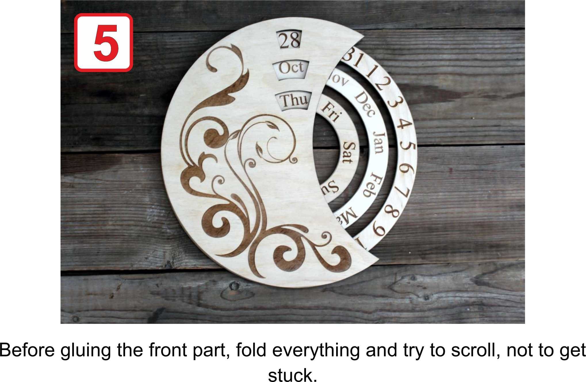 Watermill Perpetual Calendar SVG Laser Cut Files (digital Download) - Etsy