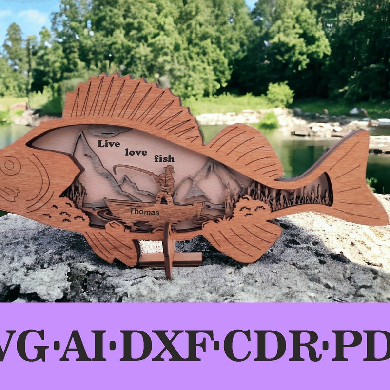 Fishing Multi Layer Laser File - Etsy