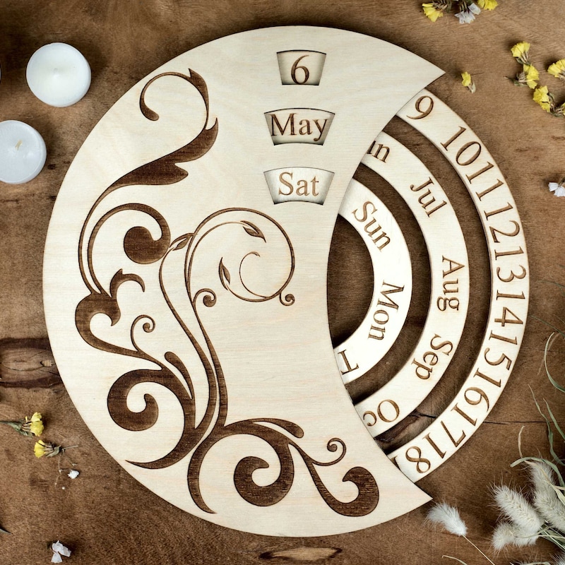 Wooden Calendar - Etsy