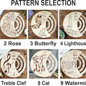 Circle Perpetual Calendar for Wall or Desk Watermill - Etsy