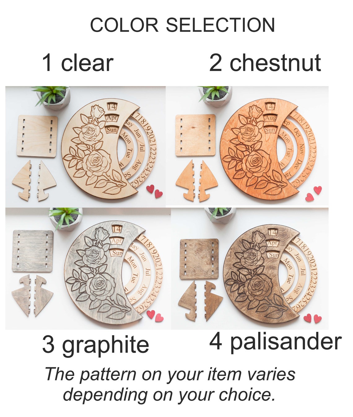 Circle Perpetual Calendar for Wall or Desk Watermill - Etsy