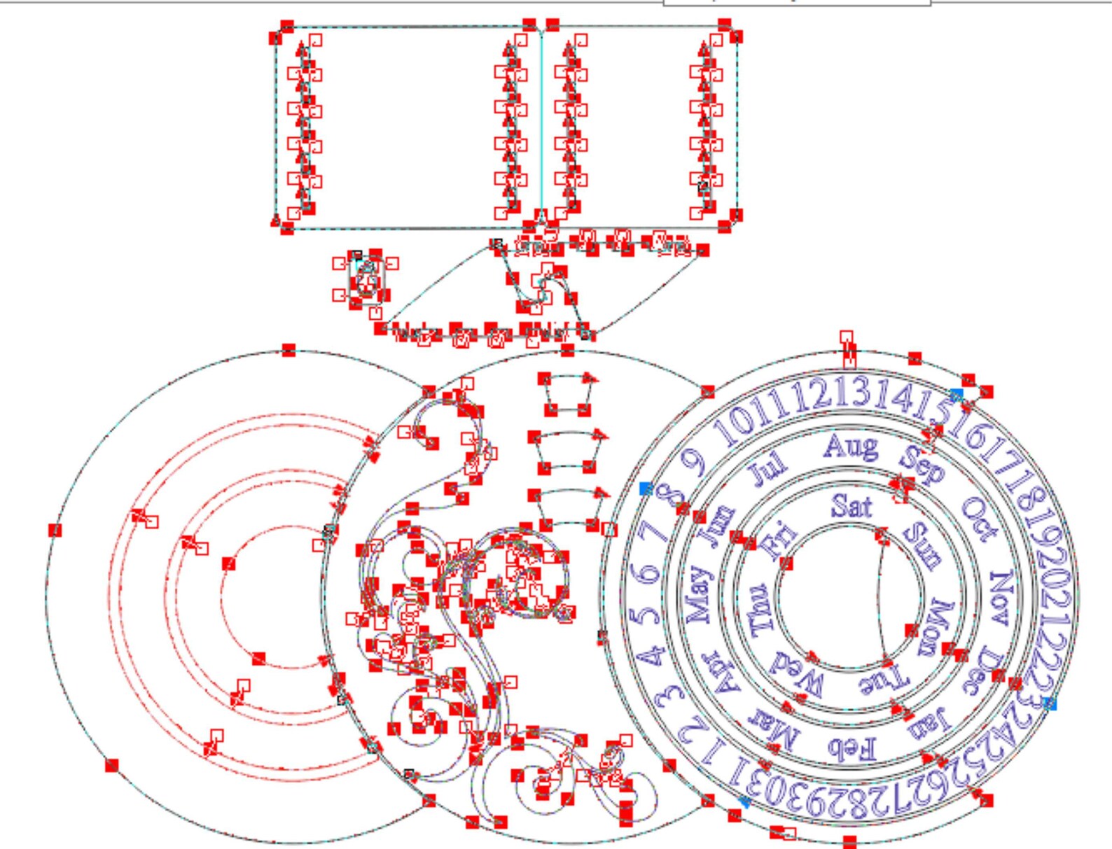 Perpetual Calendar Curl Svg Laser Cut Files Glowforge Files - Etsy
