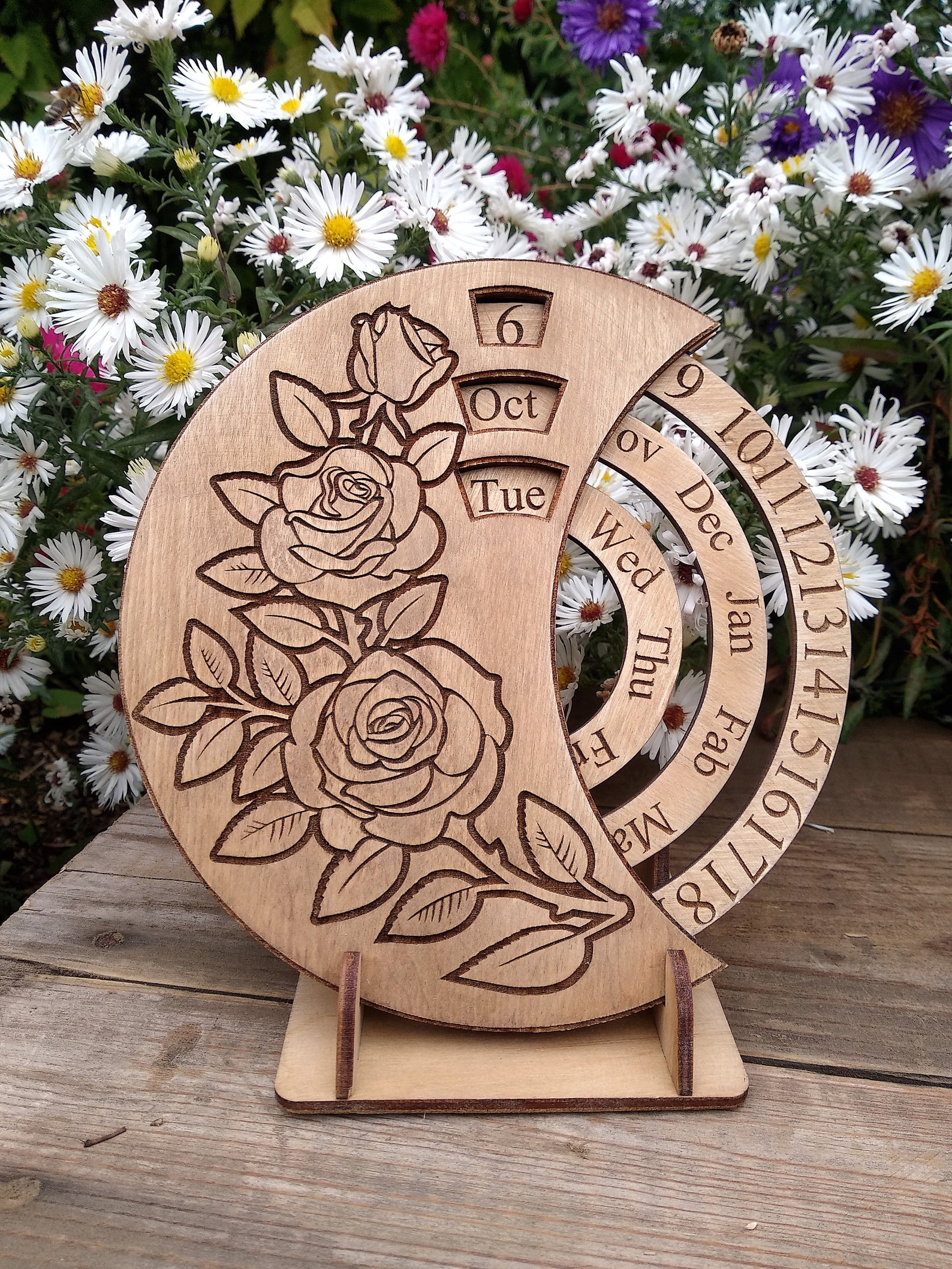 Circle Perpetual Calendar for Wall or Desk Rose | Etsy