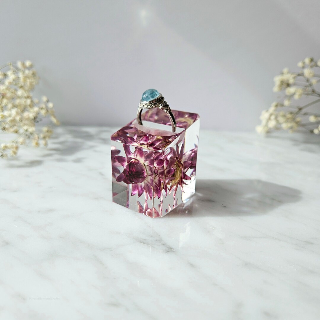 Floral Ring Display Engagement Ring Holder Ring Stand Floral Ring ...