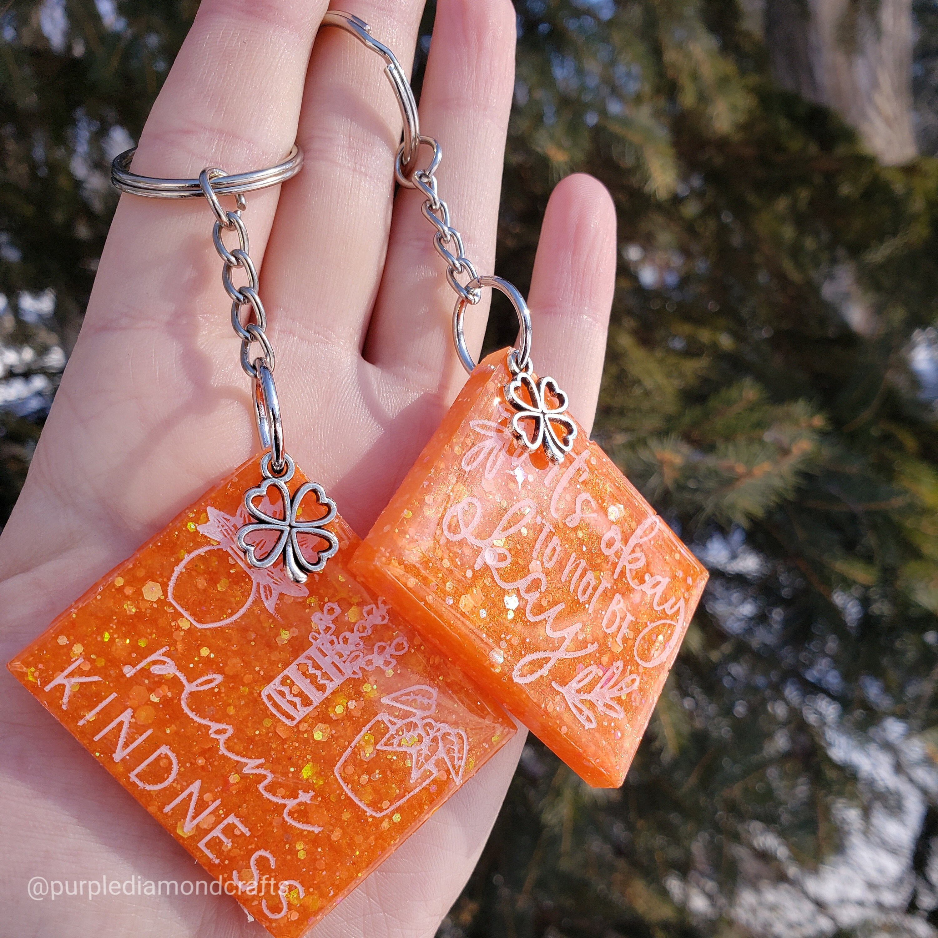 Positive Affirmation Keychain Cute Keychain Glitter - Etsy UK