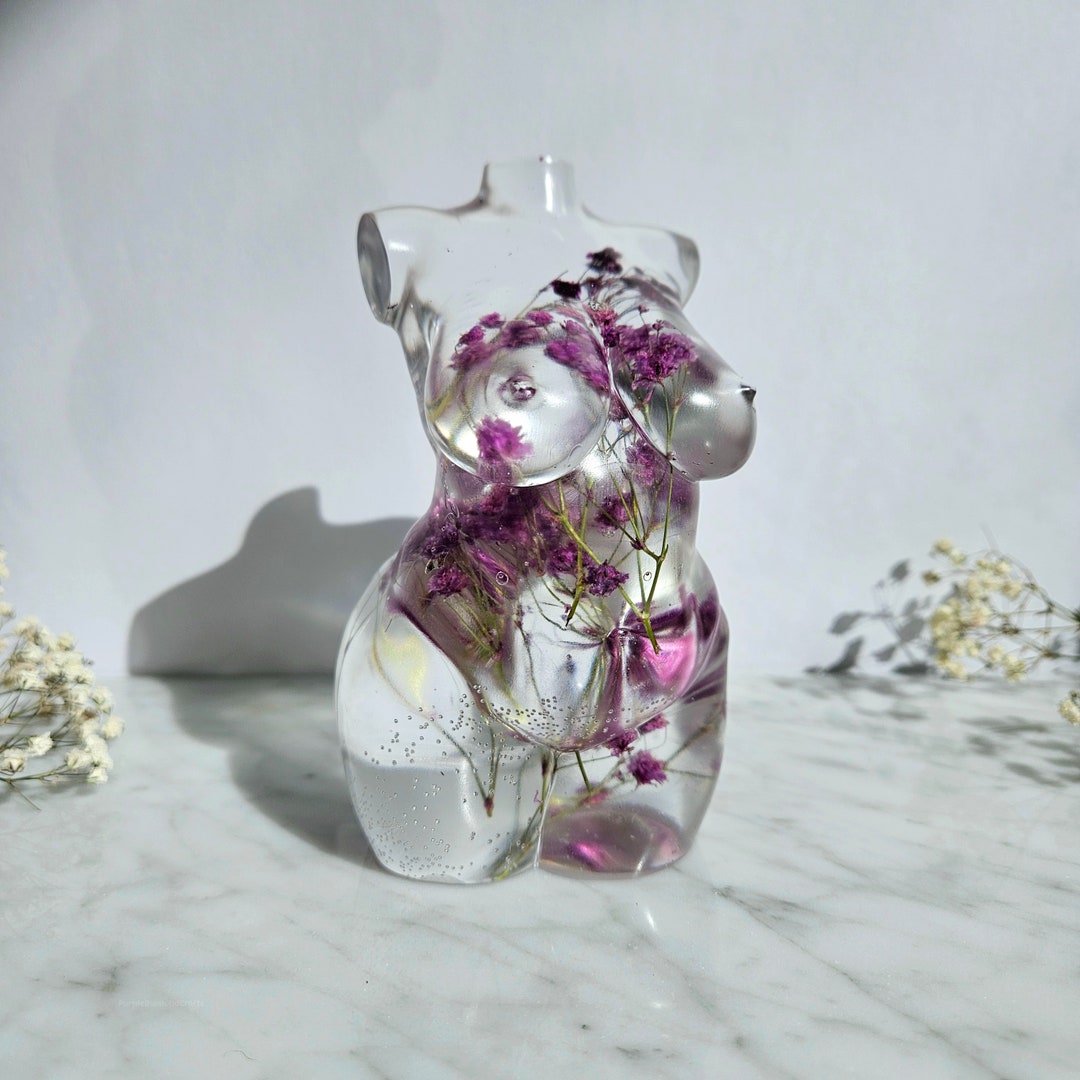 Large Floral Goddess Statue Body Positivity Female Figure Plus Size Art ...
