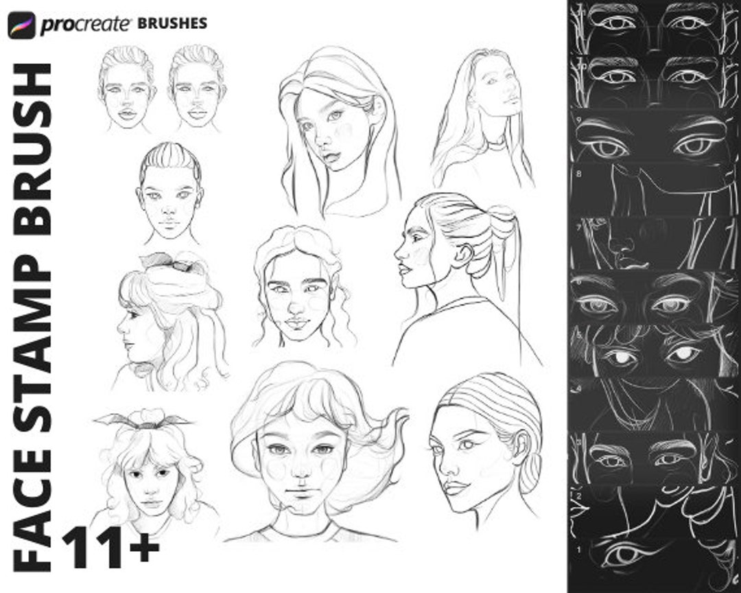 Face Stamps Brush Procreate Brushes - Etsy
