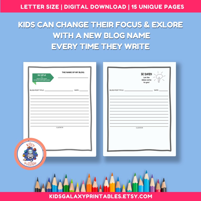 Write Your Own Blog Like a Boss: Fun Creative Writing Printables for ...