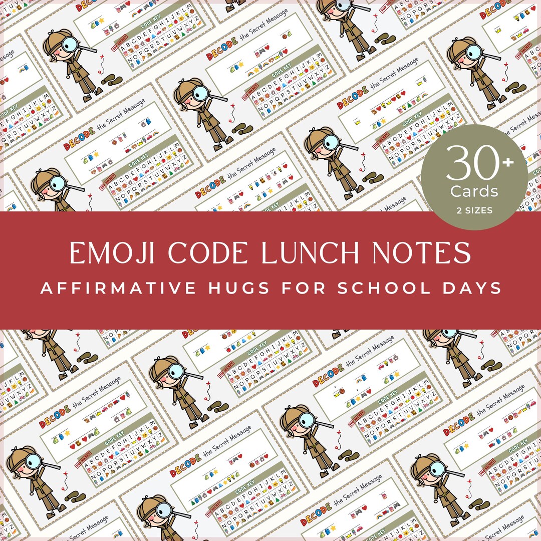 Secret Code Lunchbox Notes for Kids, Interactive Positive Affirmation ...